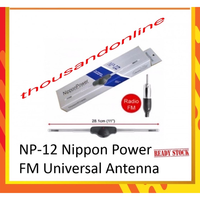 ORIGINAL NP-12 NIPPON POWER FM UNIVERSAL ANTENNA~NP12 | Shopee Malaysia