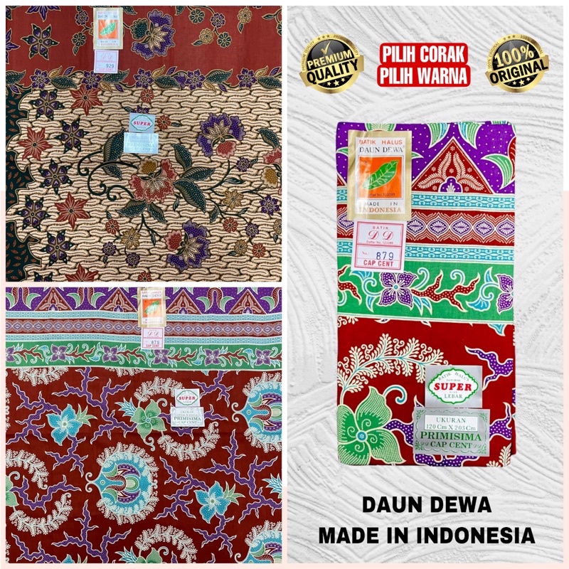 Batik Halus Daun Dewa Asli Original Indonesia/Kain Batik/Batik Halus PILIH CORAK | Shopee Malaysia