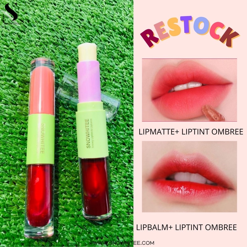 Snowhitee Lipmatte Liptint ombre murah berbaloi merawat bibir kering ...