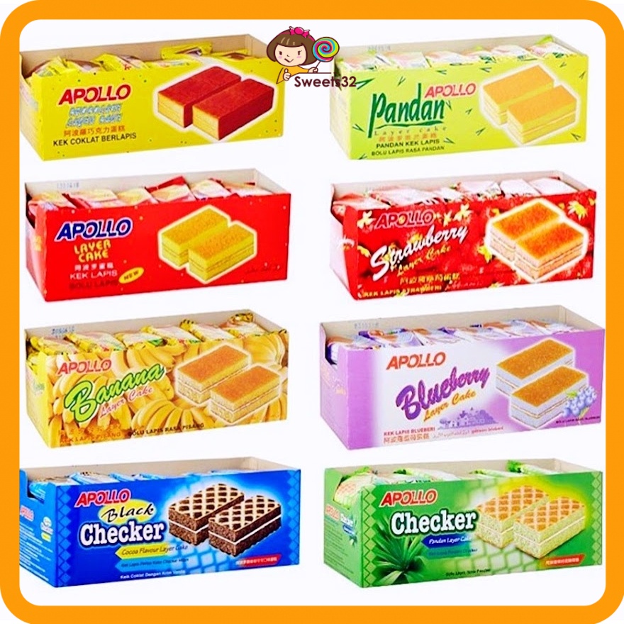 Apollo Layer / Checker Cake 24pcs (Halal) | Shopee Malaysia