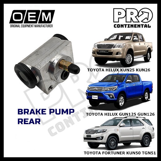 TOYOTA HILUX KUN25 KUN26 GUN125 GUN126 FORTUNER KUN50 TGN51 REAR WHEEL ...