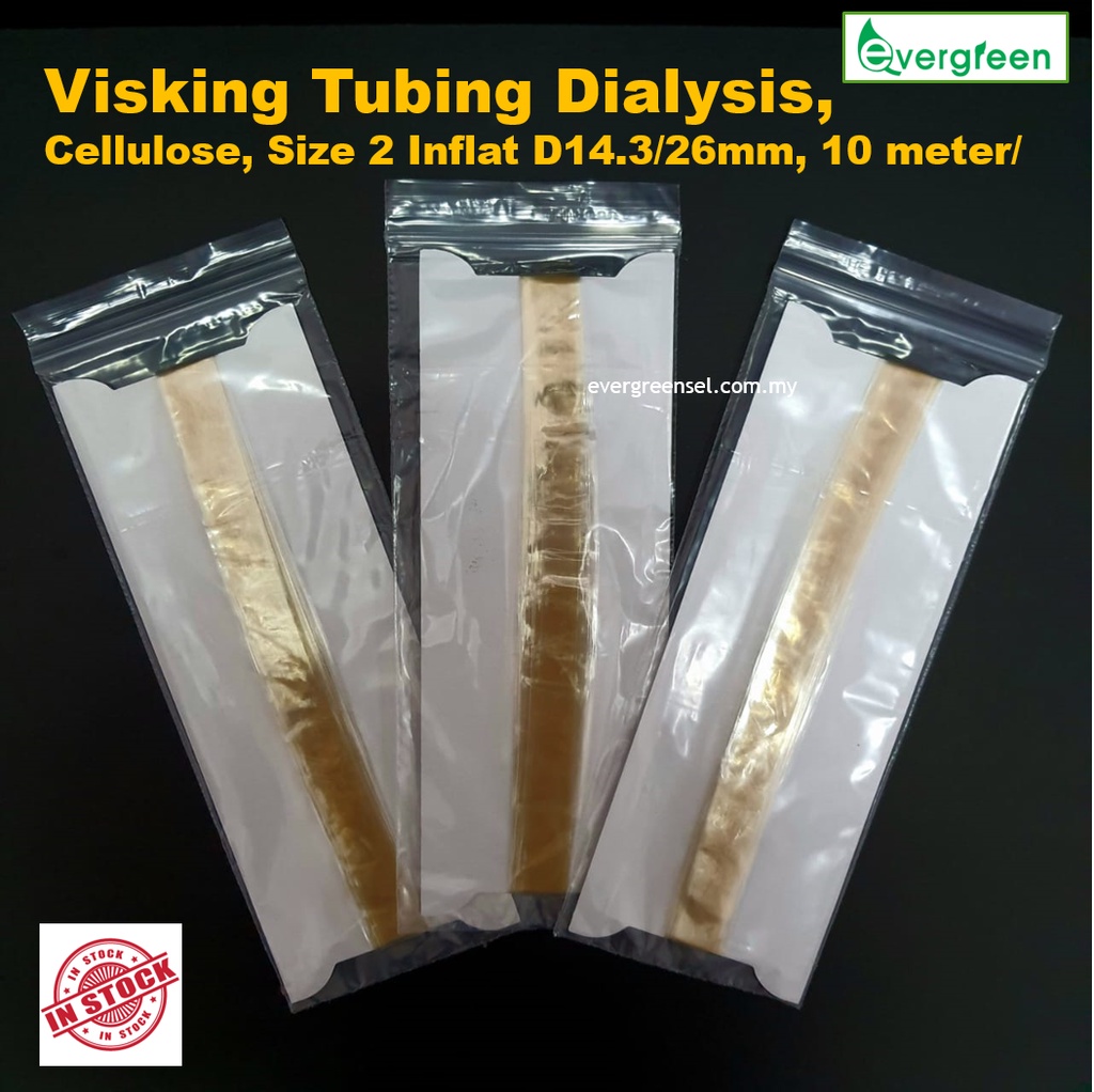 ( LOCAL READY STOCK ) Visking Tubing Dialysis, Cellulose, Size 2 Inflat ...