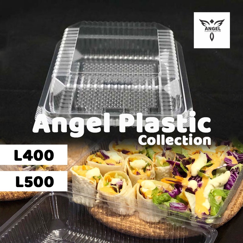 L400 / L500 Disposable Square OPS Container With Lock / Kuih Container ...