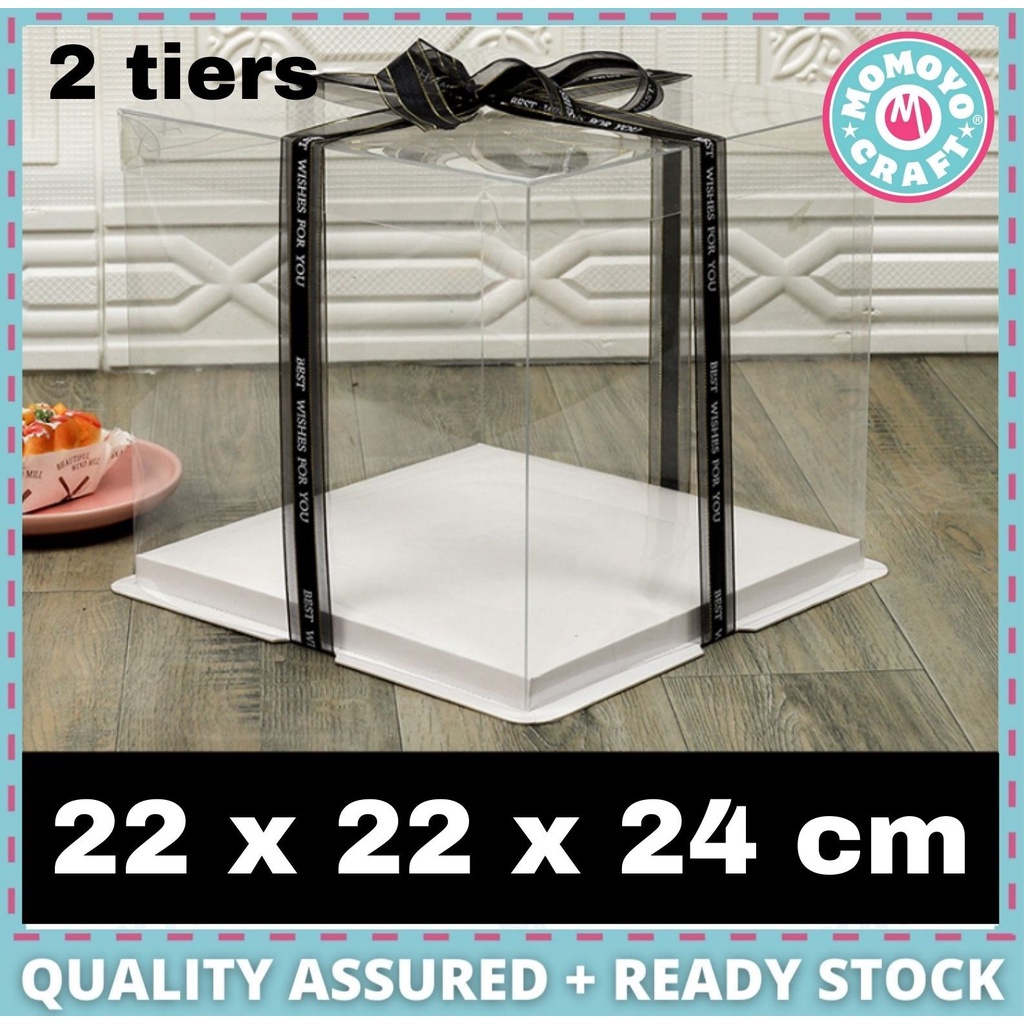 ️Ready Stock ️ 6 Size Transparent Cake Box Flower Box Display Box Kotak ...