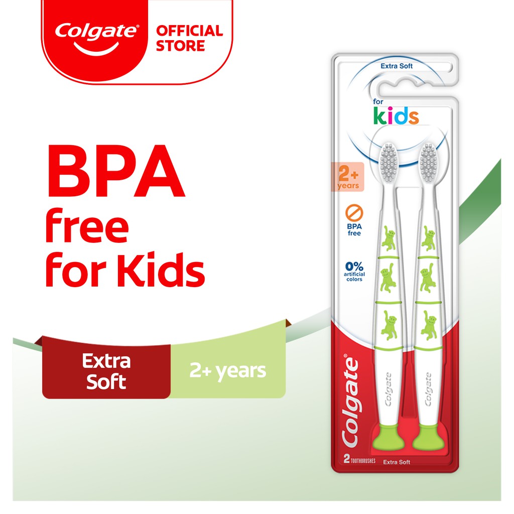 Colgate Kids Zero Toothbrush 2+ Years Valuepack 2s (Extra Soft ...