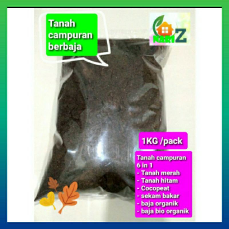 💥1KG💥 Tanah campuran berbaja 6 in 1 Fertilizer mix soil Tanah baja ...