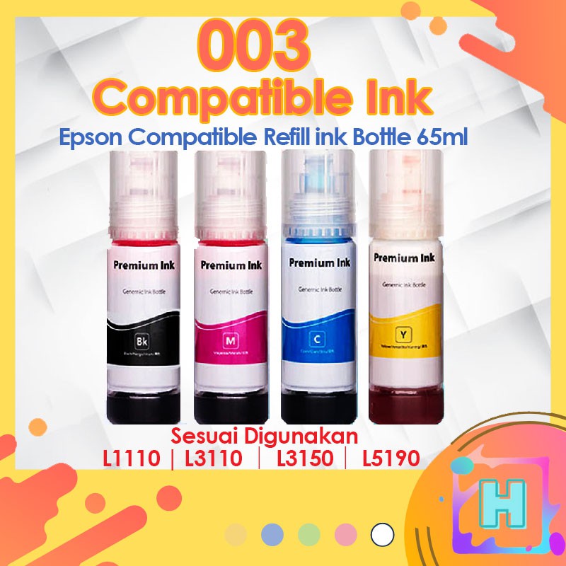 🔥Compatible EPSON 003 compatible Refill Ink 🔥 For L3110 /L3116/ L3210 ...