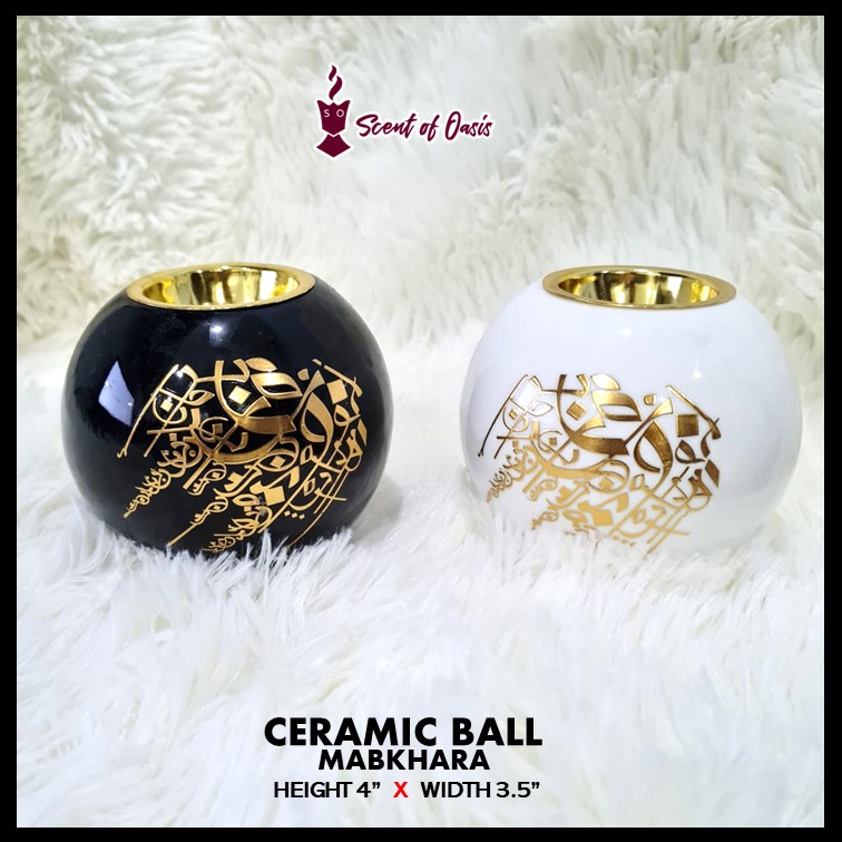 CERAMIC BALL MABKHARA Arabian incense burner bukhoor bakhoor oud oudh ...