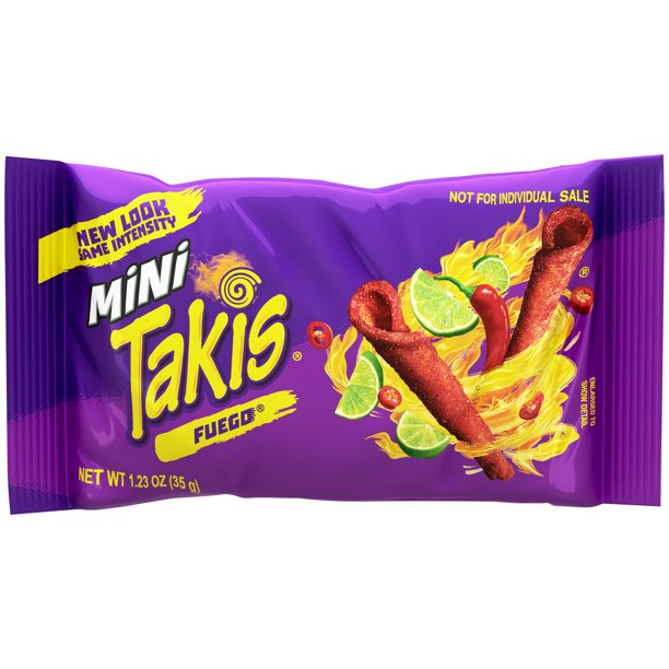 Takis Mini Fuego Rolled Tortilla Chips, Hot Chili Pepper and Lime ...