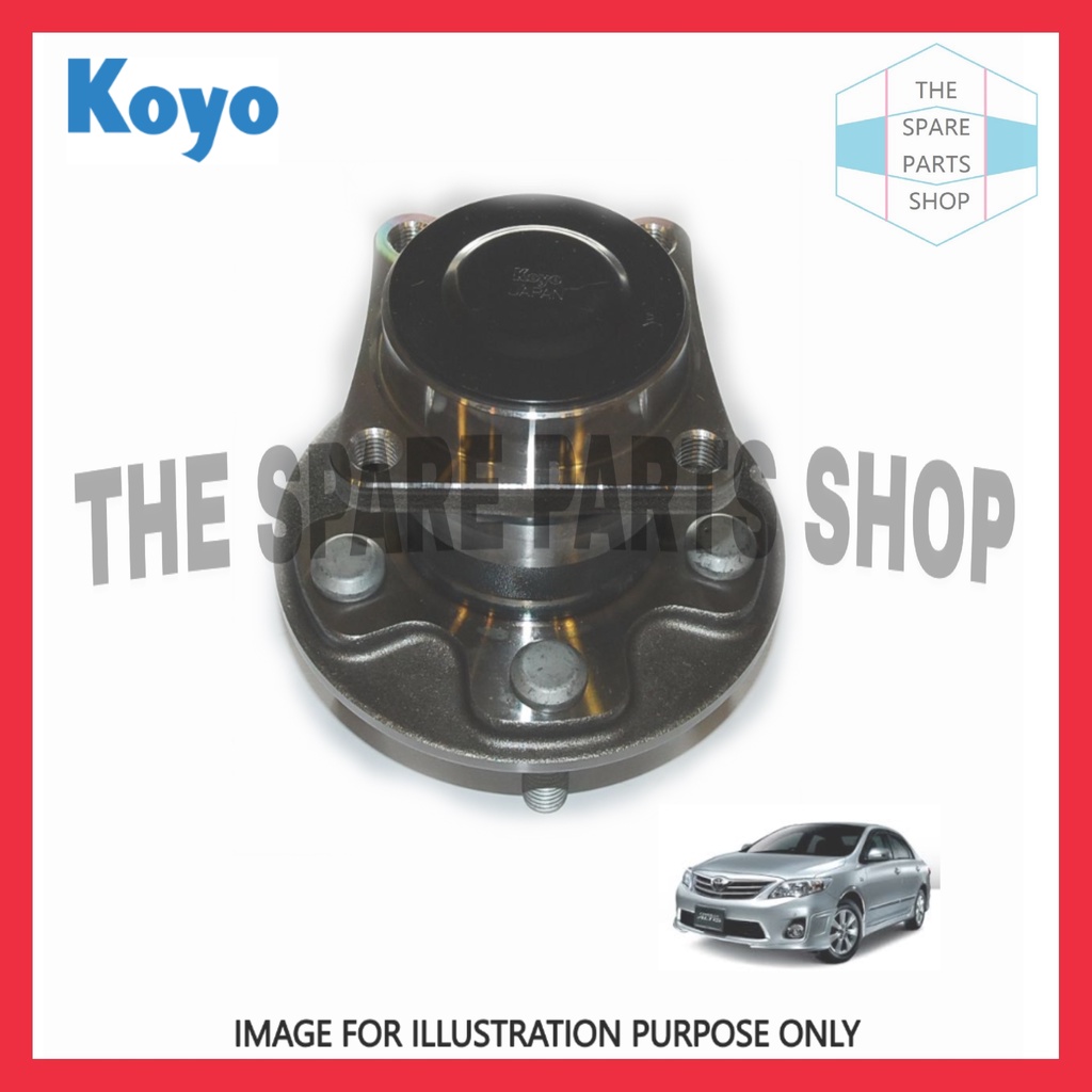 TOYOTA ALTIS ZZE142 ZRE142 ZZE173 2008-2019 REAR WHEEL BEARING HUB KOYO ...