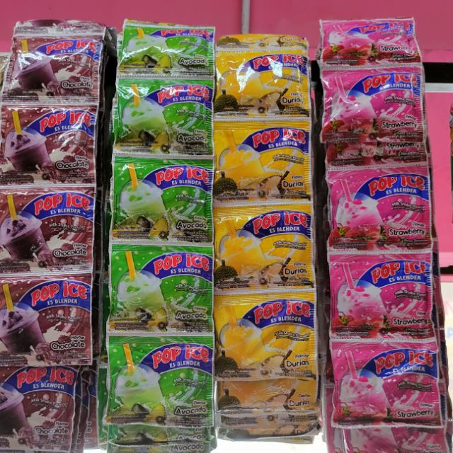 Pop Ice Es Blender Milk Shake Powder pelbagai perisa 10 packet @25g ...