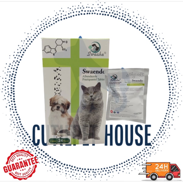 Swiss Swache-swaendo deworm tablet (Ubat cacing for cat&dog 1 BOX= 24 ...