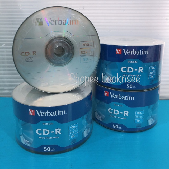 CD-R / CDR Verbatim Silver 52X ~ 50Pcs per pack | Shopee Malaysia