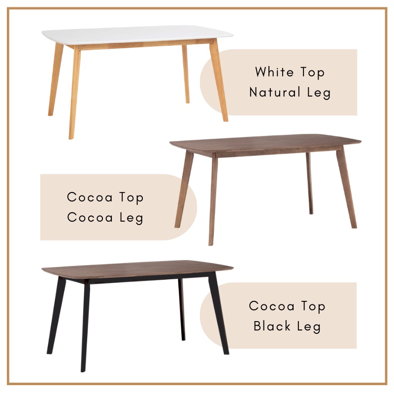 Alora Furniture - AIMON 150cm Dining Table / Meja Makan / Dining Room ...