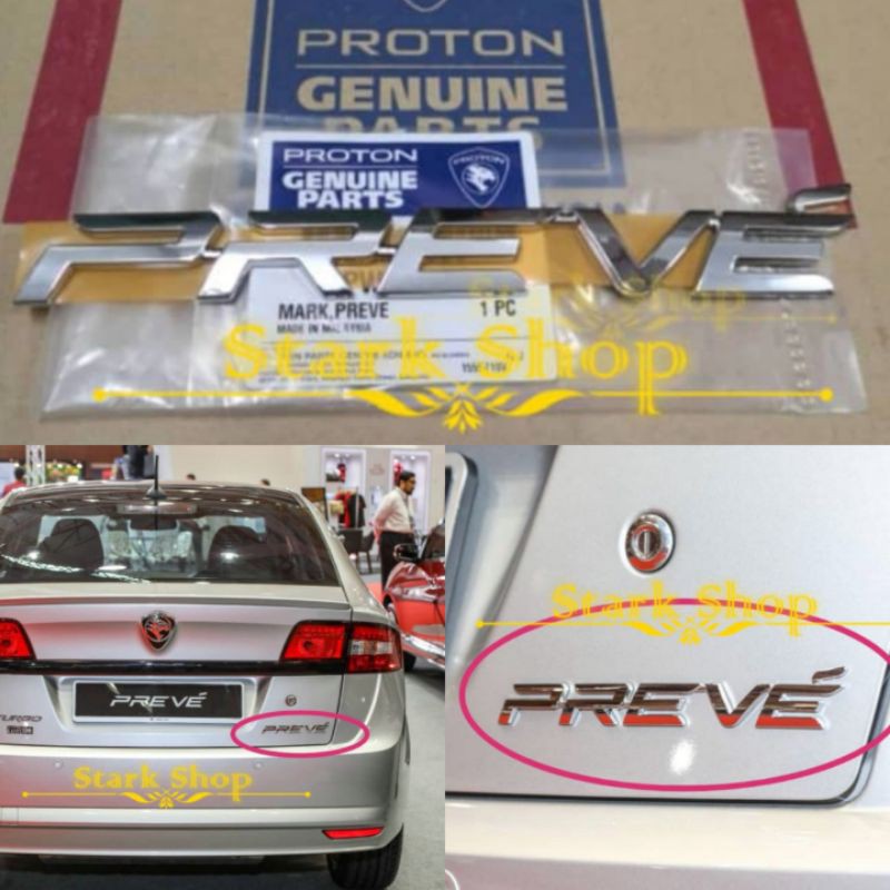 ORIGINAL PROTON PREVE REAR BONNET EMBLEM PREVE LOGO " PREVE" MARK BOOT ...