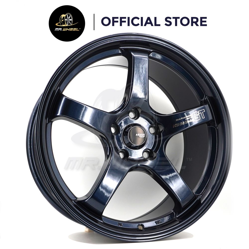 New Sport Rim ADVAN RACING GT 18x8.5 5H112-114.3 ET42 Dark Blue 18 inch 18 inci Mr Wheel ...
