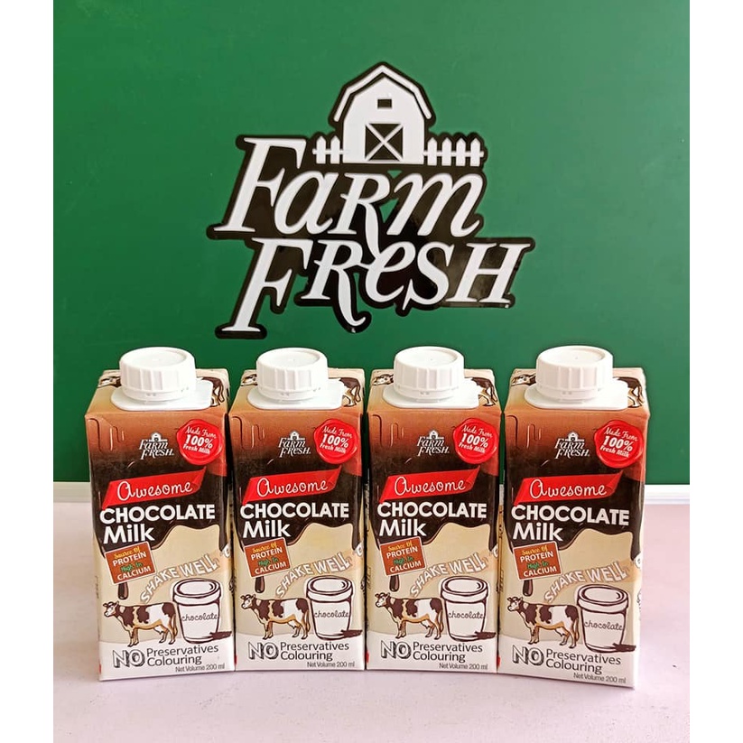FARM FRESH CHOCOLATE MILK 200ML UHT FARMFRESH COKLAT | Shopee Malaysia
