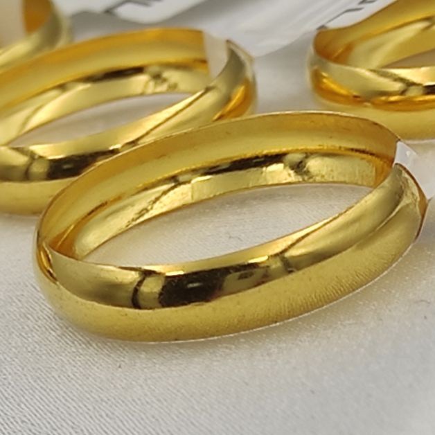 Cincin Belah Rotan Polos Emas 916 Tulen/Plain Ring Original 916 Gold ...