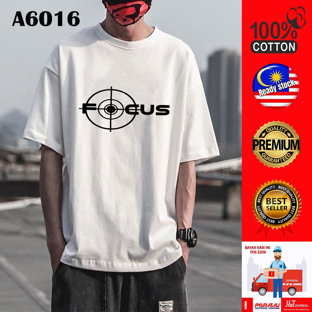 FOCUS T-SHIRT 100%COTTON LENGAN PENDEK/Outing/Daily/Fashion/Couple/Unisex/MURAH/LEMBUT A6016 ...