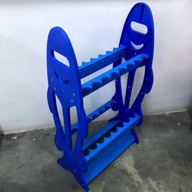 Fishing Rod Rack Rod Stand Rod Holder Rak Pancing Rak Joran 16 Slot 3 ...