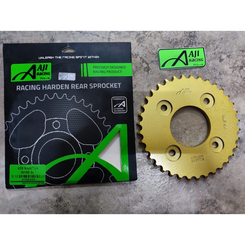 AJI RACING 428 W125 Dash Gold Harden Sprocket ORIGINAL Wave 100R 110 125 125S 125X Future W125S ...