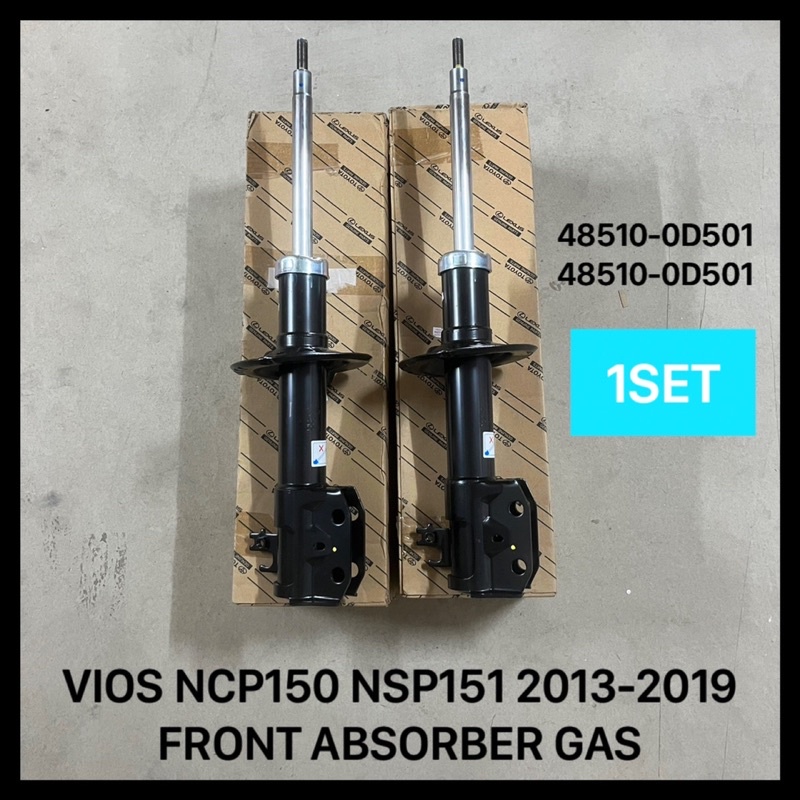 48510-0D501 TOYOTA VIOS NCP150 NSP151 2013-2019 FRONT ABSORBER GAS SET ...