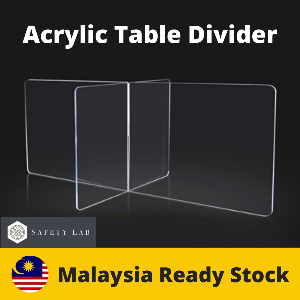 [READY STOCK] Clear Acrylic Table Divider l 2 Seater l 4 Seater l ...