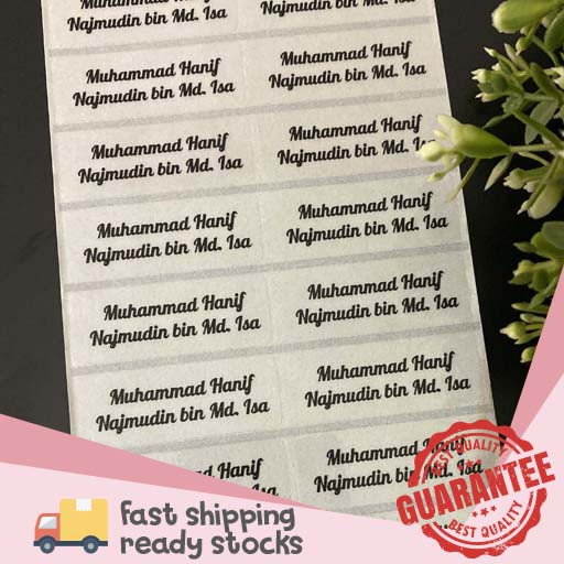 Transparent Sticker Name / Book Sticker / Waterproof Sticker / Sticker ...