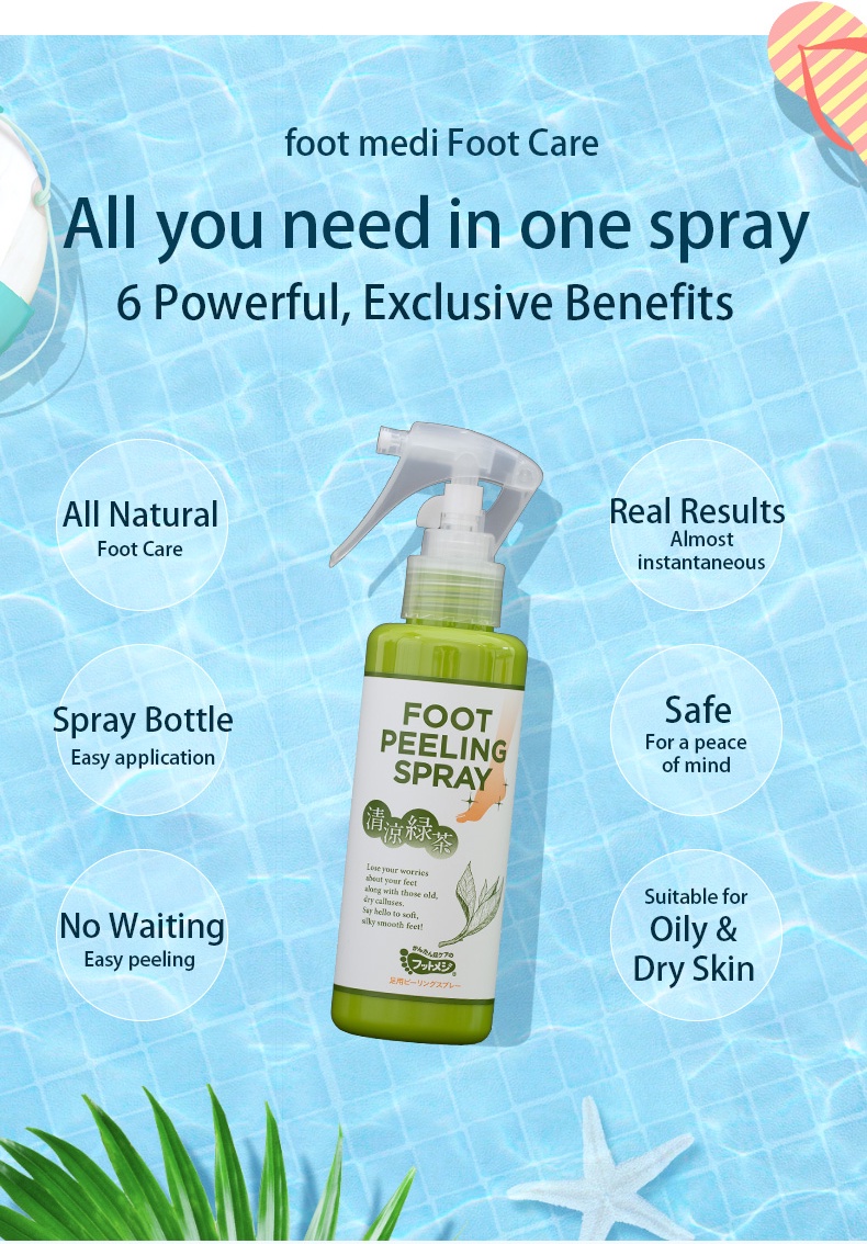 FootMedi instant foot peeling spray, calluses and dead skin remover ...