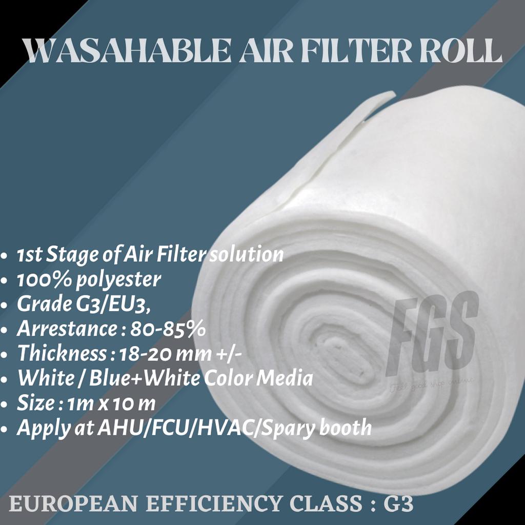 1M x 10M PRIMARY FILTER ROLL AHU FCU HVAC AIR FILTER/FILTER MEDIA ROLL ...