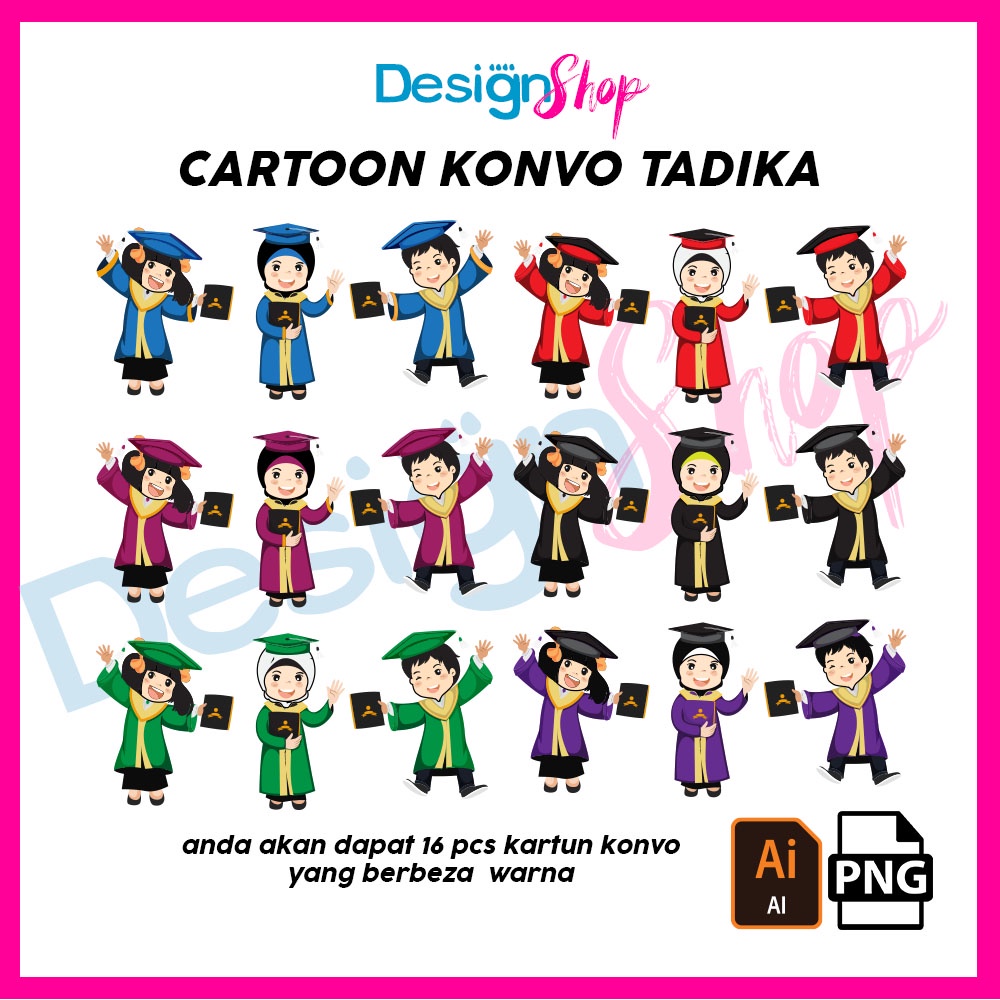 DESIGN ONLY DOODLE CARTOON KONVO TADIKA , Design Mudah & Murah [Adobe ...
