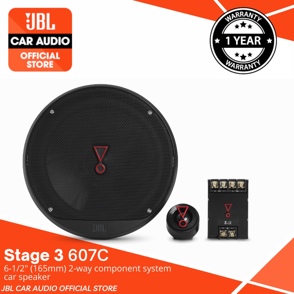 JBL Stage 3 607C - 2 Way Component Speaker With Grille (6.5") | Shopee ...