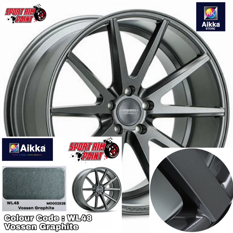 AIKKA PAINT WL48 AK18414 VOSSEN GRAPHITE / Car Body Motor Sport Rim ...