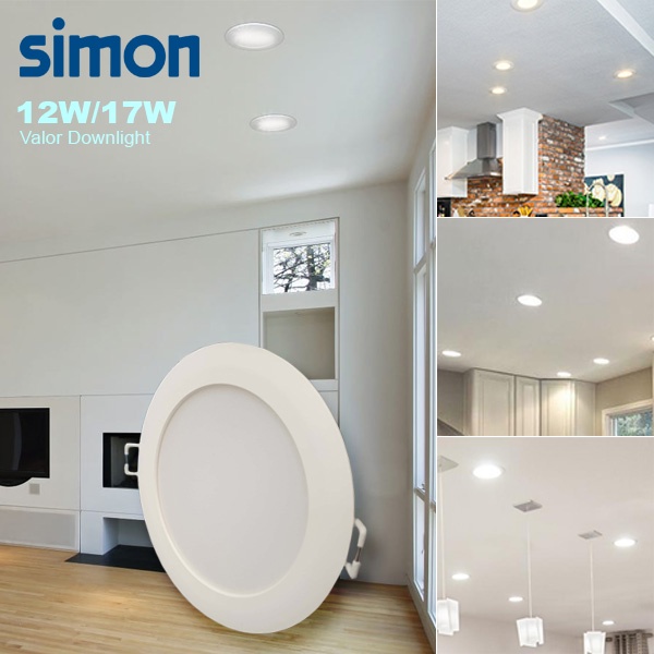 RECESSED DOWNLIGHT 4" / 6" SIMON VALOR ROUND LED DOWNLIGHT 12W / 17W ...