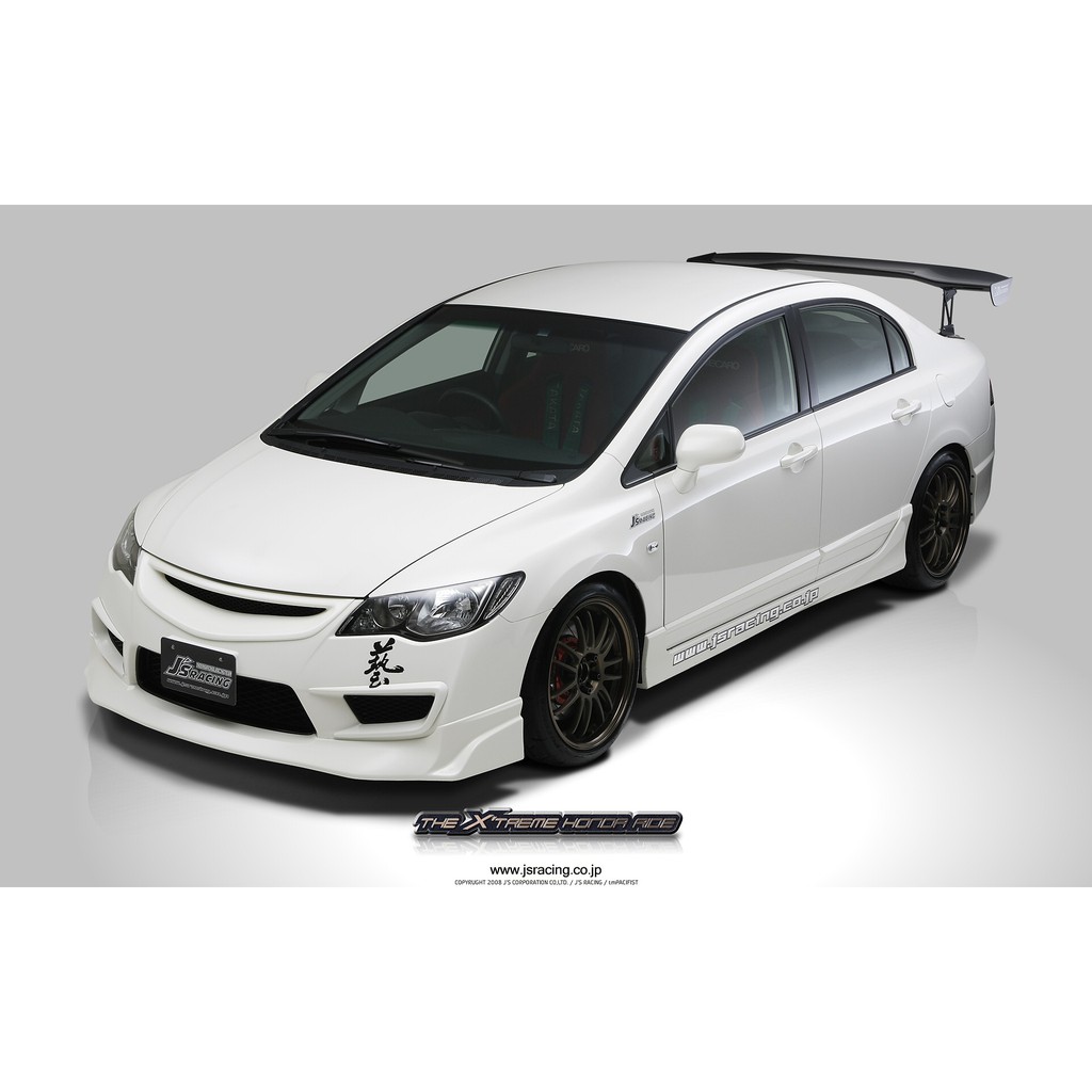 carbon fiber js racing gt wing js racing front lip for honda civic fd fd1 fd2 fd2r type r brand ...