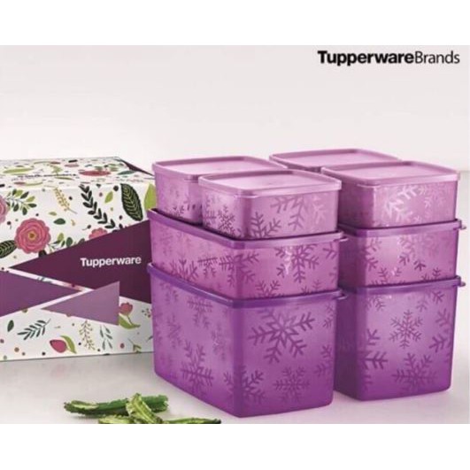 Multi-sizes to store & enjoy a cool feast Tupperware Snowflake Set (8 ...