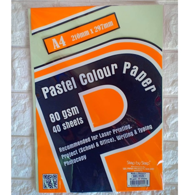 A4 Light Colour Paper 80GSM 40sheets/A4 Pastel colour paper | Shopee ...