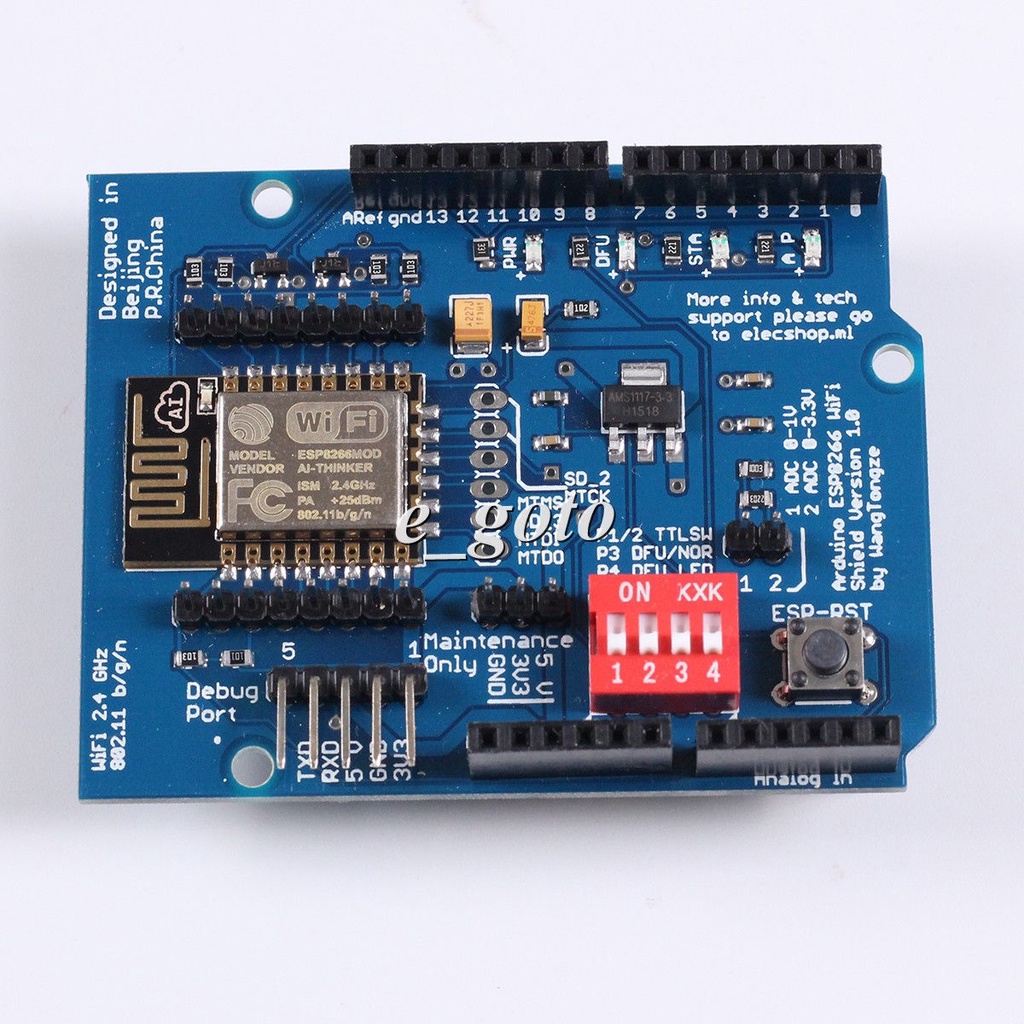 Esp8266 ESP-12E Wifi Shield ESP 8266 Esp12E wireless For Arduino | Shopee Malaysia