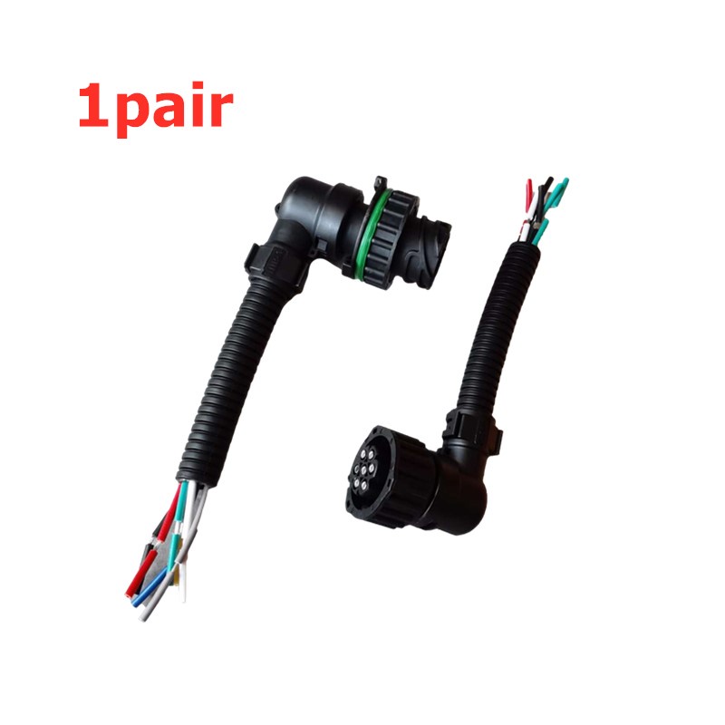 2Pcs 7 Pin Car Male Plug For Volvo Truck For Mercedes-benz Actros Tail ...