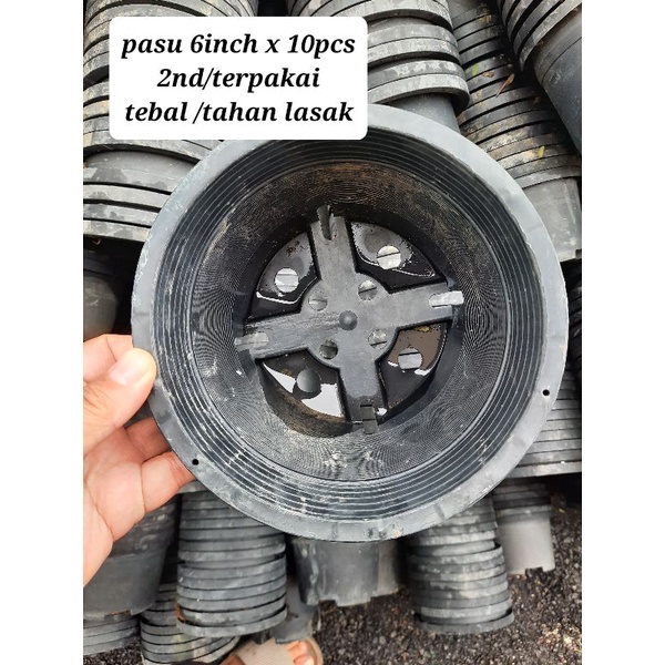 Pasu terpakai hitam 6inch x 10pcs | Shopee Malaysia