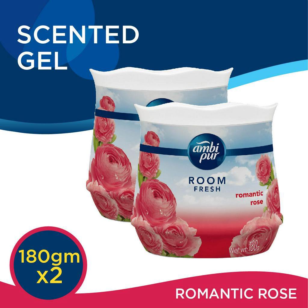 [Bundle of 2] Ambi Pur Room Fresh Air Refresher Gel Romantic Rose 180g ...