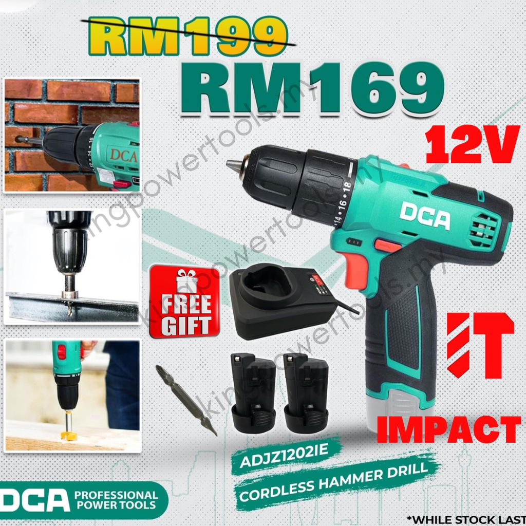 🔥IMPACT🔥DCA 12V ADJZ1202i ADJZ1202iE ADJZ1202 CORDLESS IMPACT DRILL ...