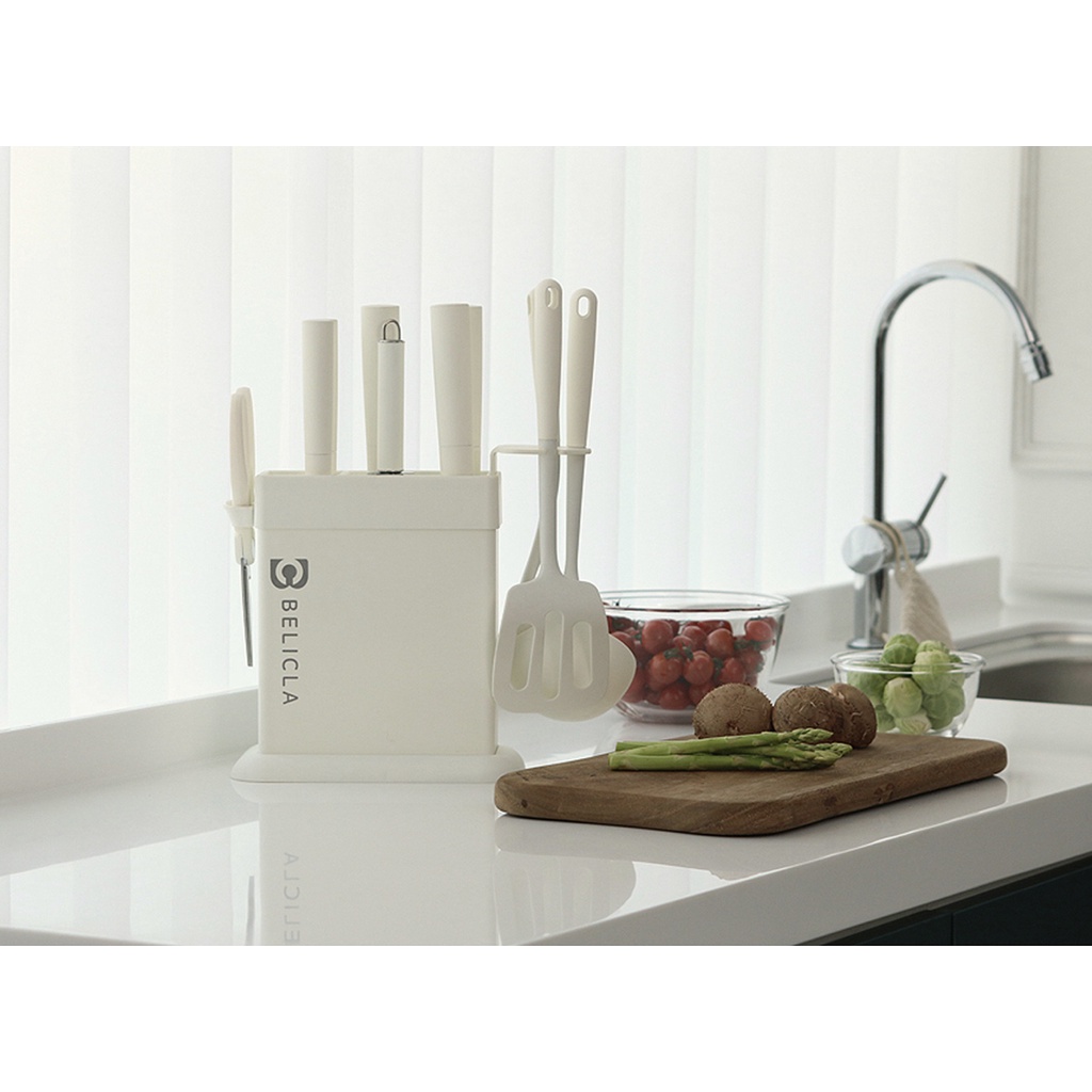 Belicla Premium White Knives & Kitchen Tool Set | Shopee Malaysia