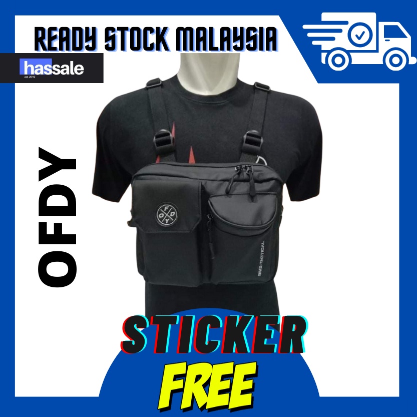 READY STOCK MALAYSIA Tactical CHEST BAG CHEST BAG BIKER OFDY WATERPROOF ...