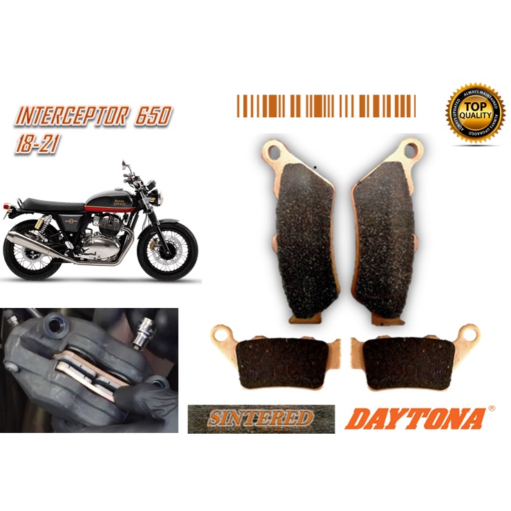 ROYAL ENFIELD INTERCEPTOR 650 BRAKE PADS SINTERED LONG LIFE QUALITY ...