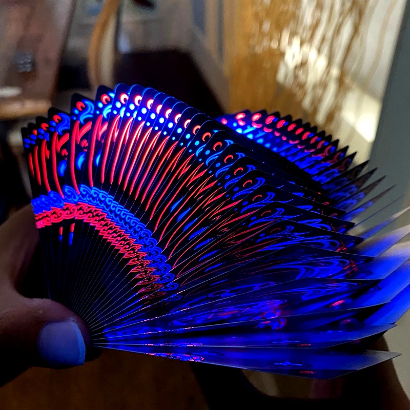 Iris UV Fluorescent Glowing Cardistry Playing Cards | Shopee Malaysia