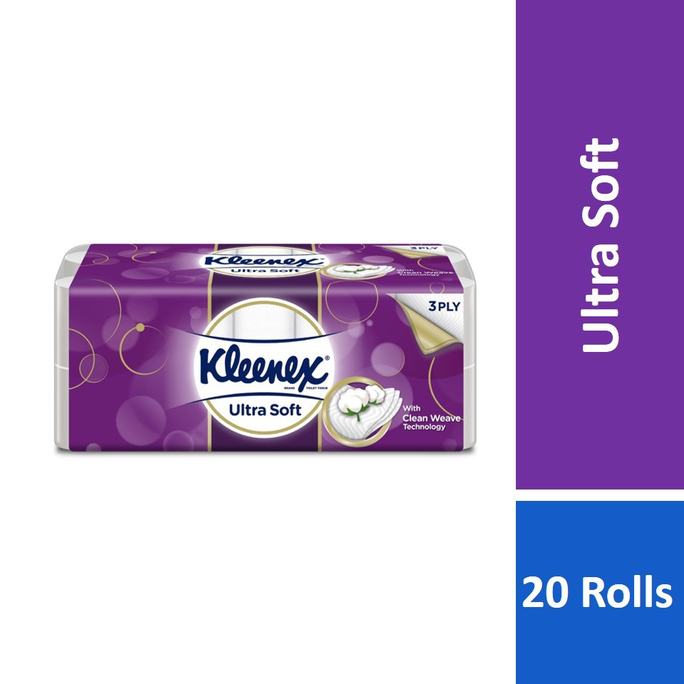 Kleenex Bath Tissue Clean Care Regular 200S x 20R - 3PLY | Shopee Malaysia