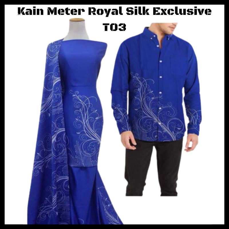Kain Meter Royal Silk Exclusive T03/Kain Pasang Corak Batik Sedondong ...