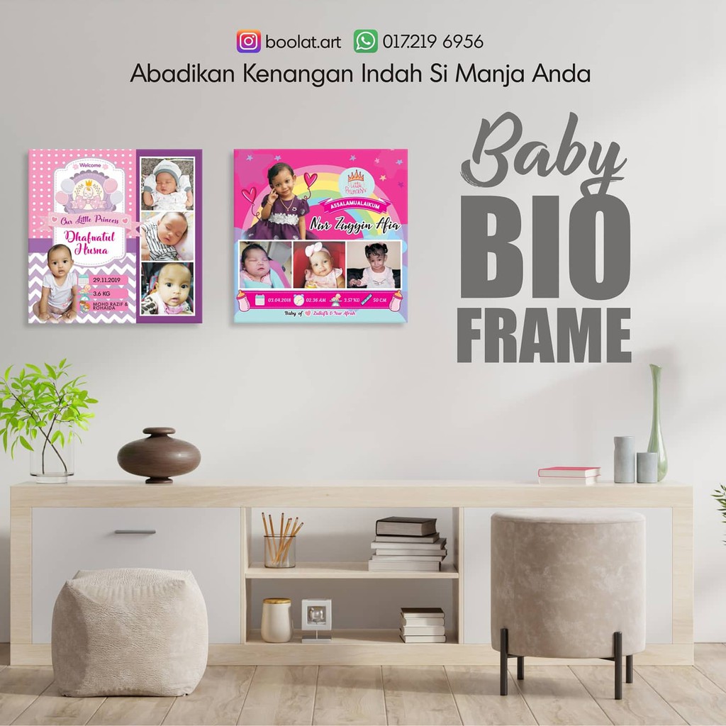 Baby Bio Frame Photo Canvas | Shopee Malaysia