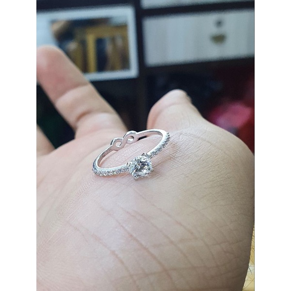 PUTIH This 2 Ring Is Solitary modelEe White Gold | Shopee Malaysia